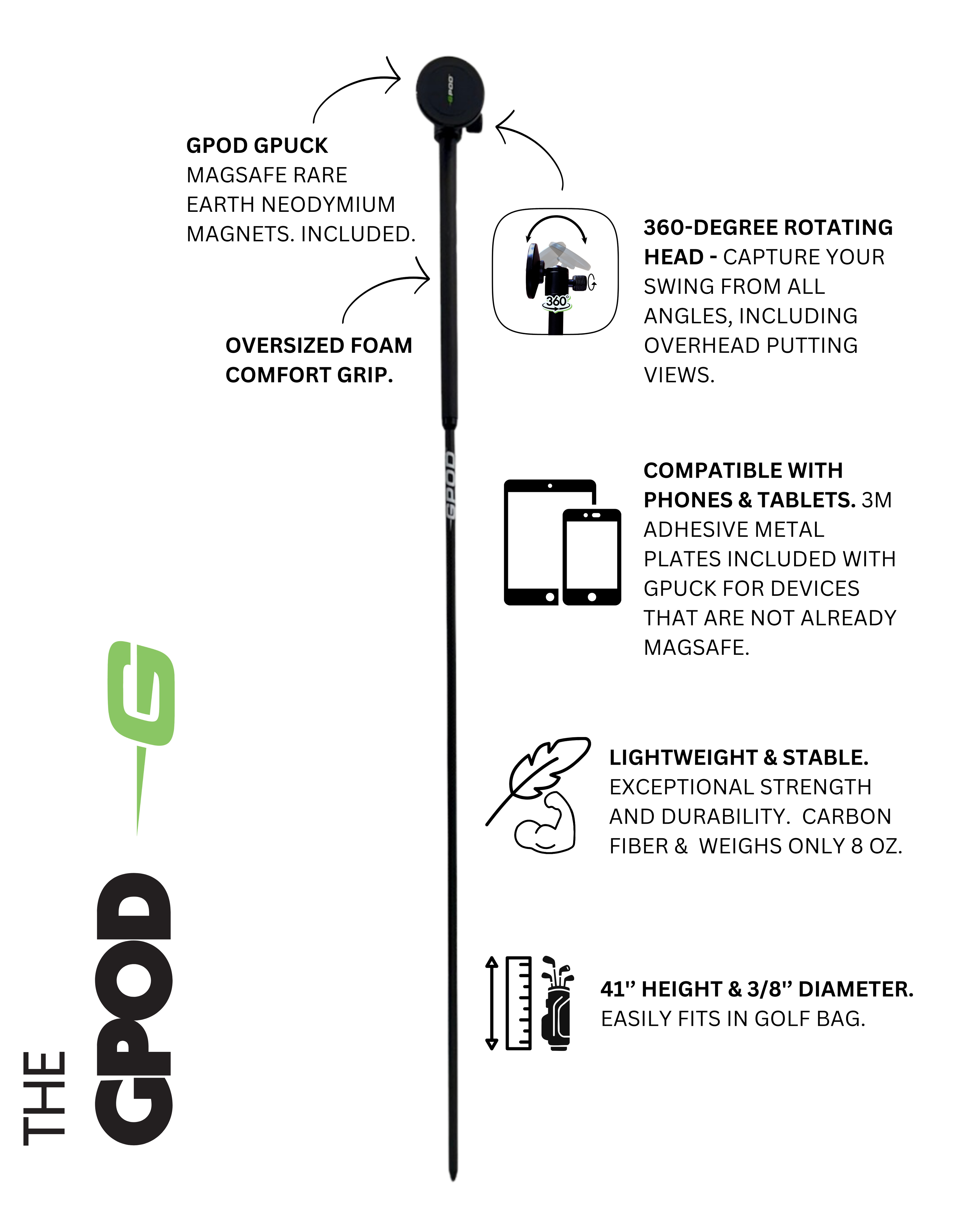 #1 Golf Accessory for Capturing Content and Data – GPOD GOLF